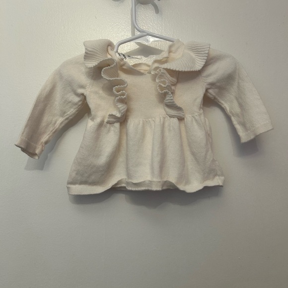 Carter's | Shirts & Tops | Carters Cream Ruffled Sweater | Poshmark
